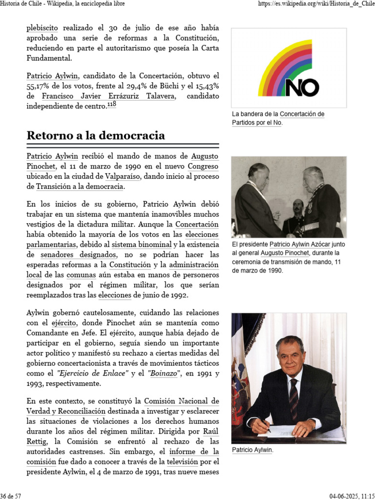 Patricio Aylwin y la Transición a la Democracia | PDF | Augusto ...