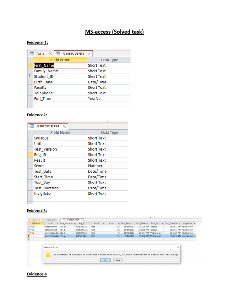 Ms - Access Answer-Key (Practical) | PDF