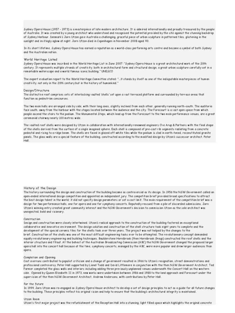 Sydney Opera House | PDF