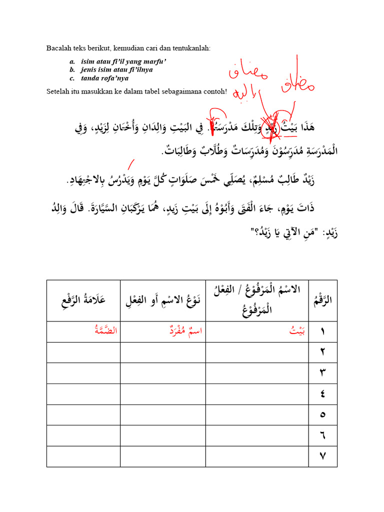 Latihan Tanda I'rab Rafa' | PDF