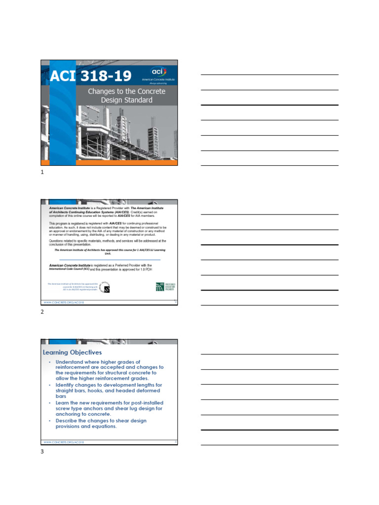 2020-03-10 - ACI 318-19 One Hour | PDF | Concrete | Mechanical Engineering