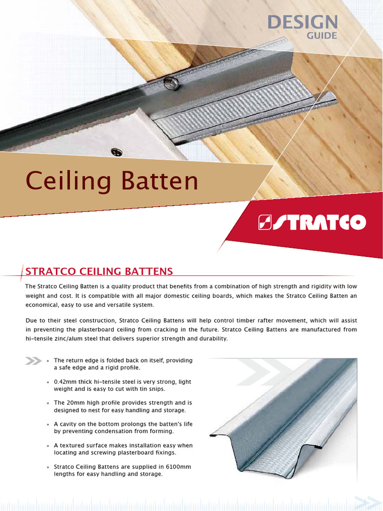 Stratco Ceiling Battens Installation Guide | PDF | Drywall | Screw