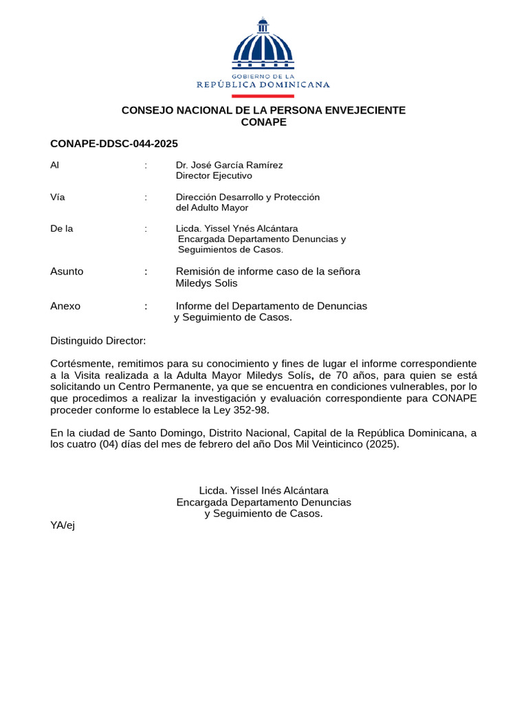 Informe de Miledys Solis | PDF | Vejez