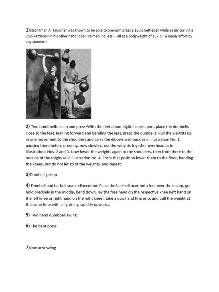 Old Time Lifts for Modern Lifters | PDF