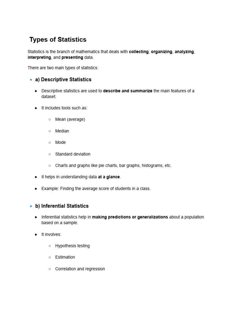 Statistics Notes For Final | PDF | Statistics | Histogram