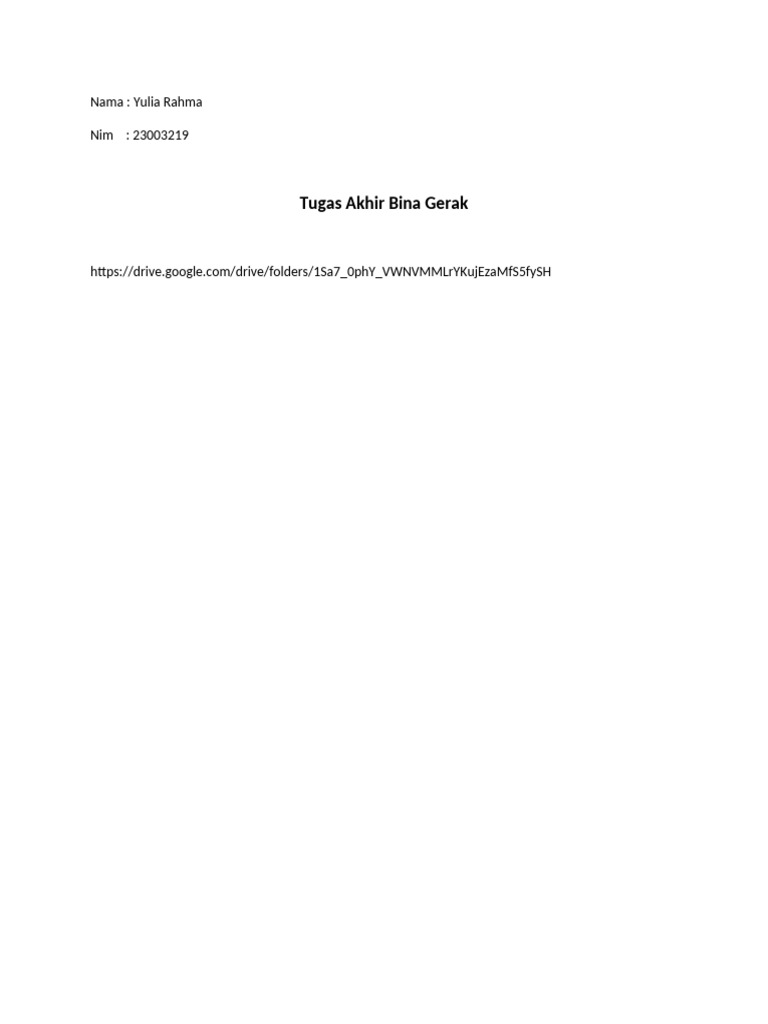 Yulia Rahma 23003219 Kelompok 1 | PDF