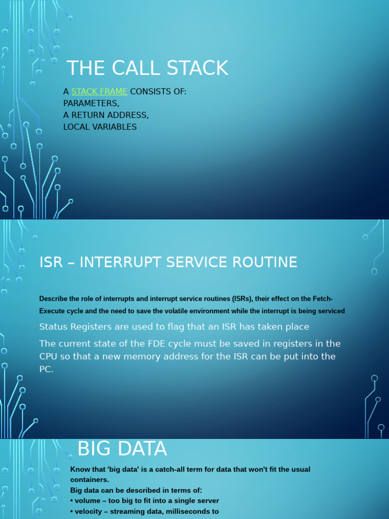 Understanding Call Stack and Big Data Concepts | PDF