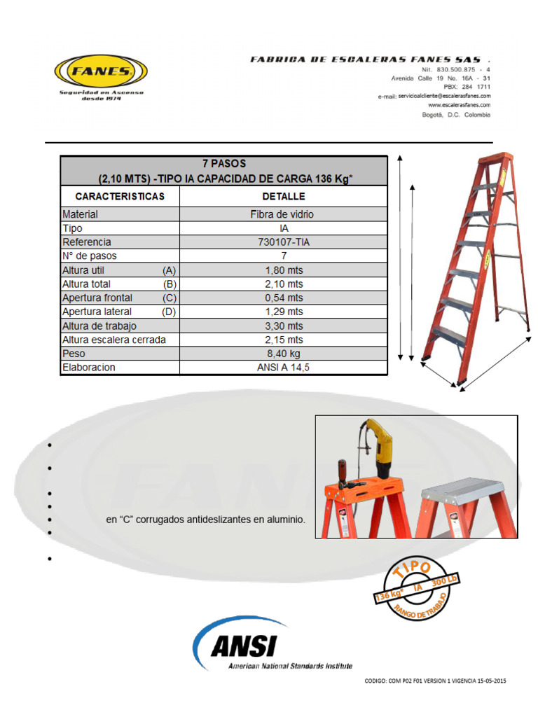Ficha Tecnica Escalera | PDF