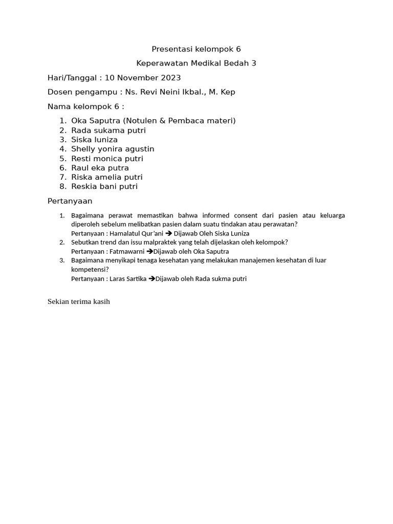 Presentasi Kel. 6 | PDF