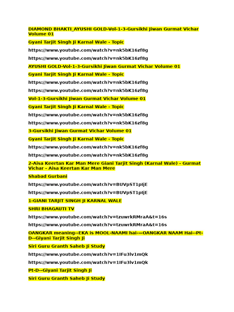 Diamond Bhakti_ayushi Gold-Vol-1-3-Gursikhi Jiwan Gurmat Vichar Volume 01 | PDF | Punjab ...