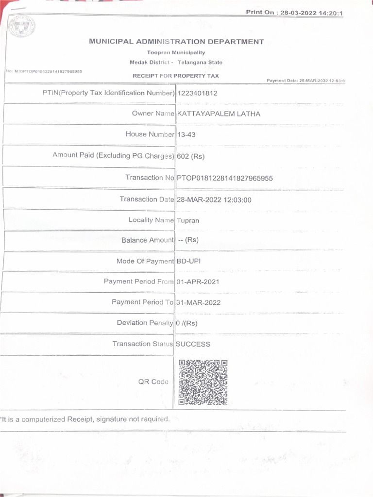 Property Tax Vijaya Kumar | PDF