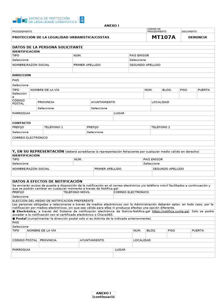 v2 Nuevo Formulario Mt107a Castellano | PDF