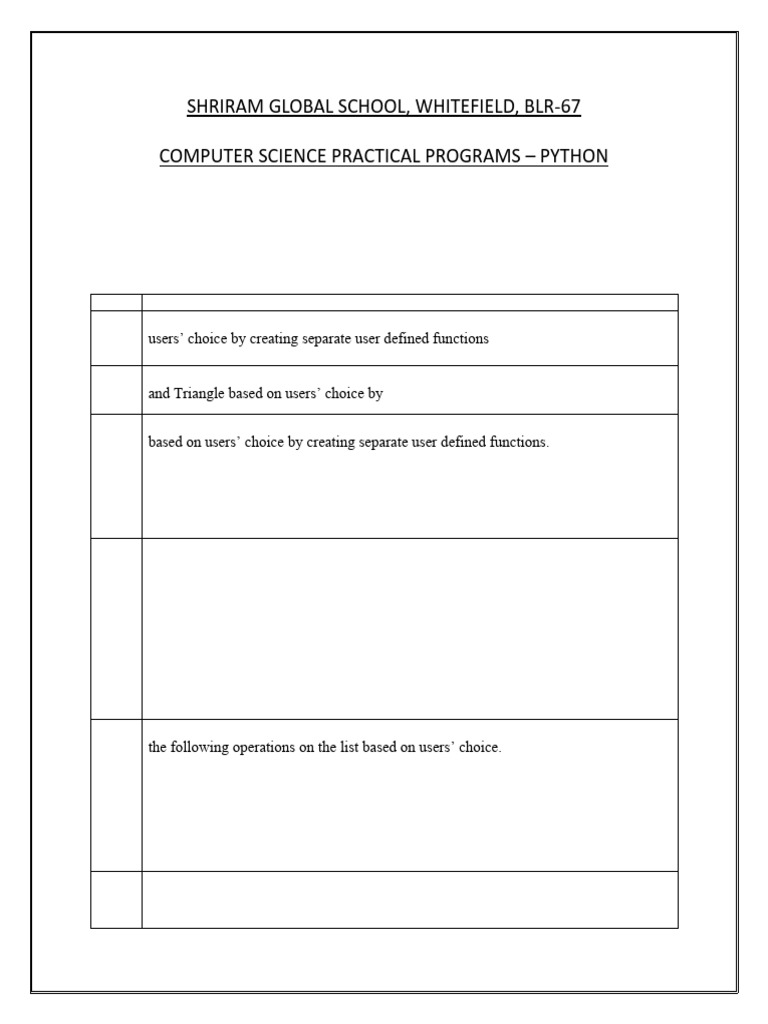 Practical Programs - CH 1 & 2 | PDF | Numbers | String (Computer Science)