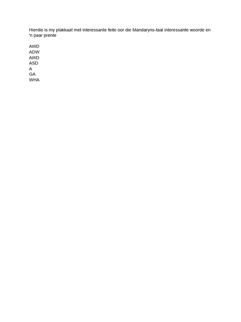 Afrikaans Speech - Google Docs | PDF