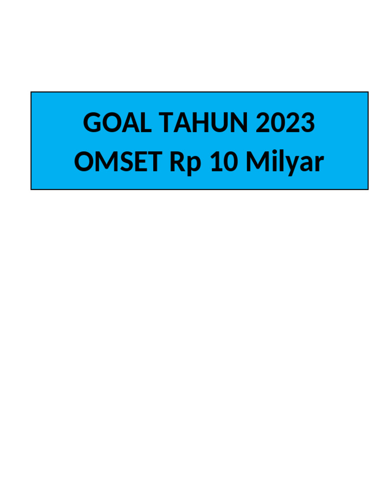 01 Contoh Goal Seting Dan Action Plan 2023 - HRD | PDF