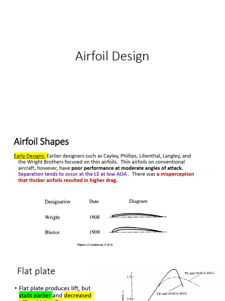 AEM 313 Lecture 15 Airfoil Design-N | PDF | Airfoil | Lift (Force)