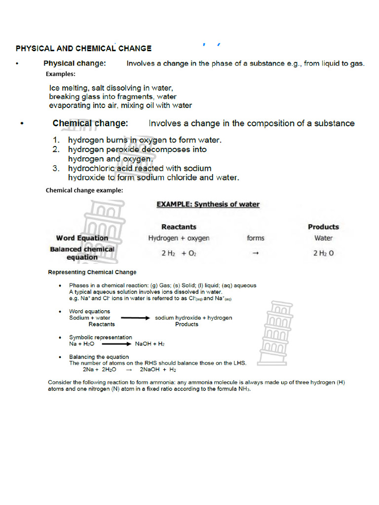 Physical & Chemical Change | PDF