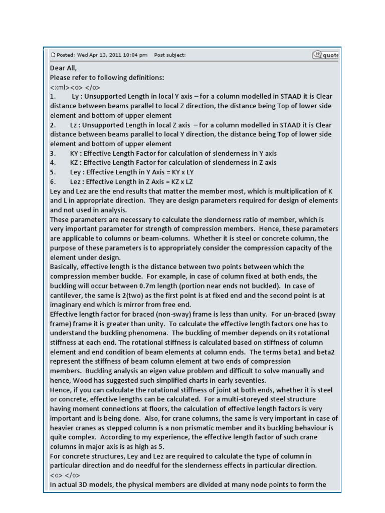 Ly and LZ Concept Discussed | PDF | Buckling | Column