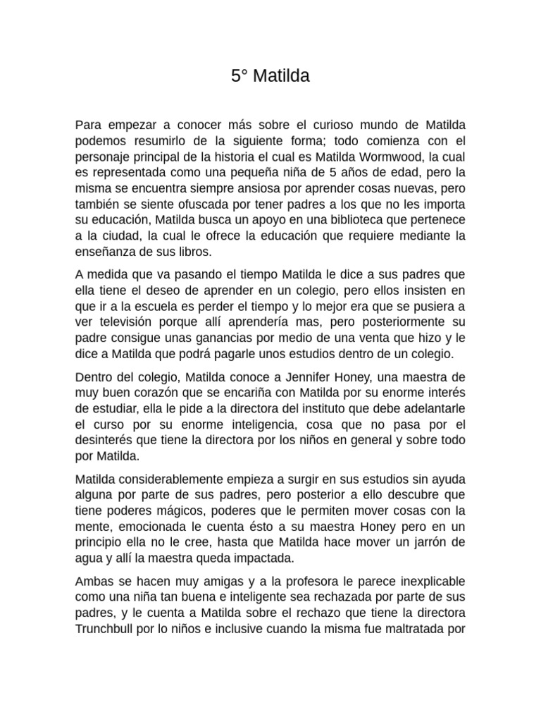 5° Matilda | PDF