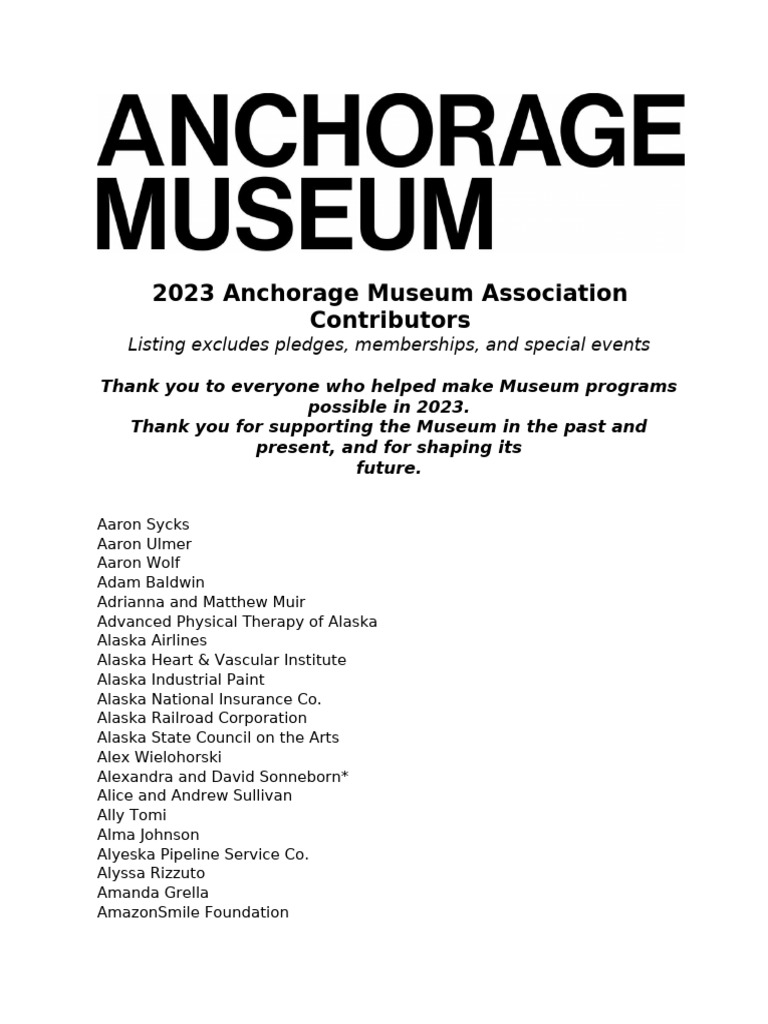 2023-Donors-For Anchorage | PDF
