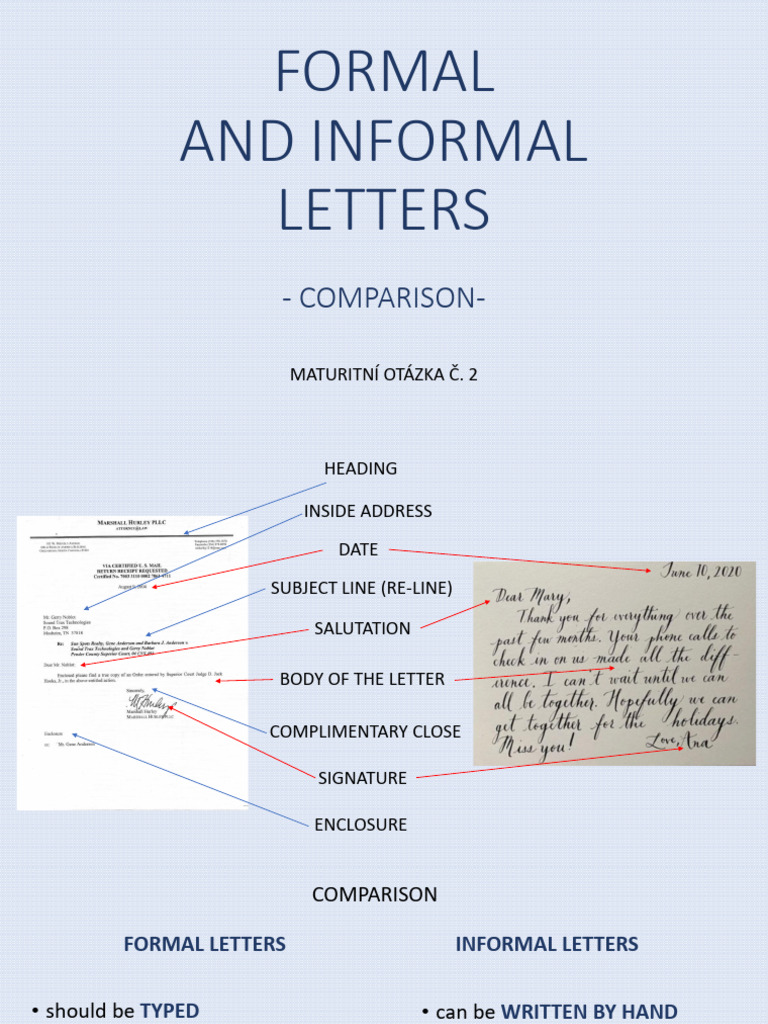 Oa 02 Formal and Informal Letters Comparison | PDF | Madam