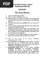 Human Resources Class 8 Ncert Notes | PDF | Mountains | Desert