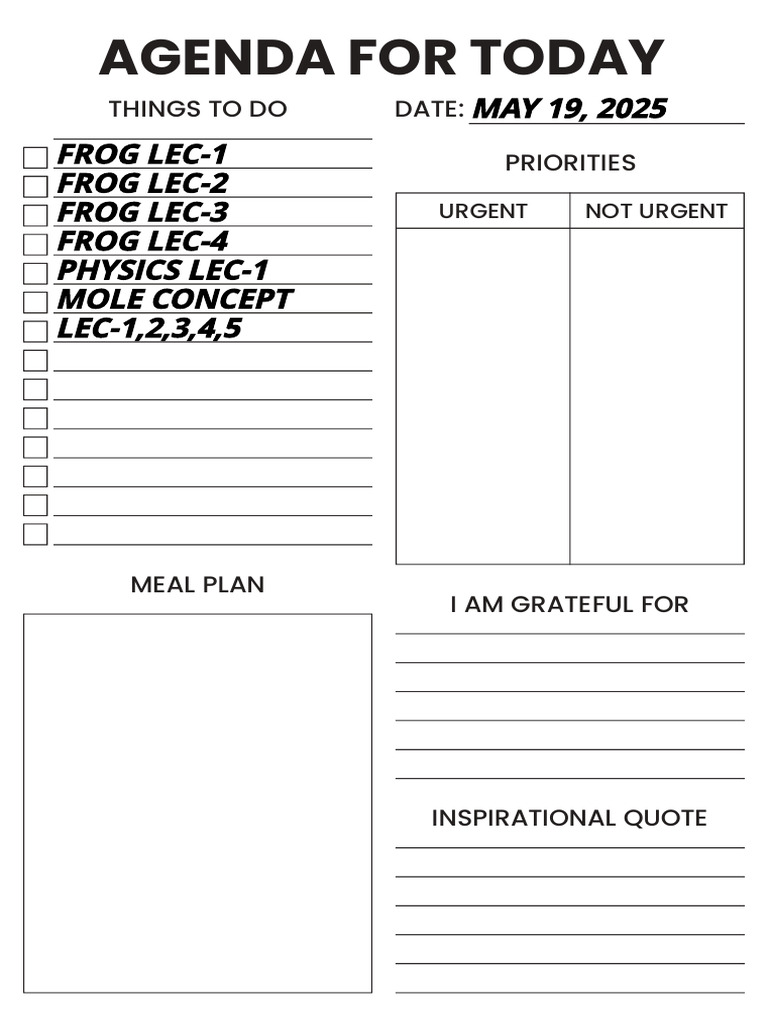 PlanWiz Daily Task and Priorities Management Planner | PDF