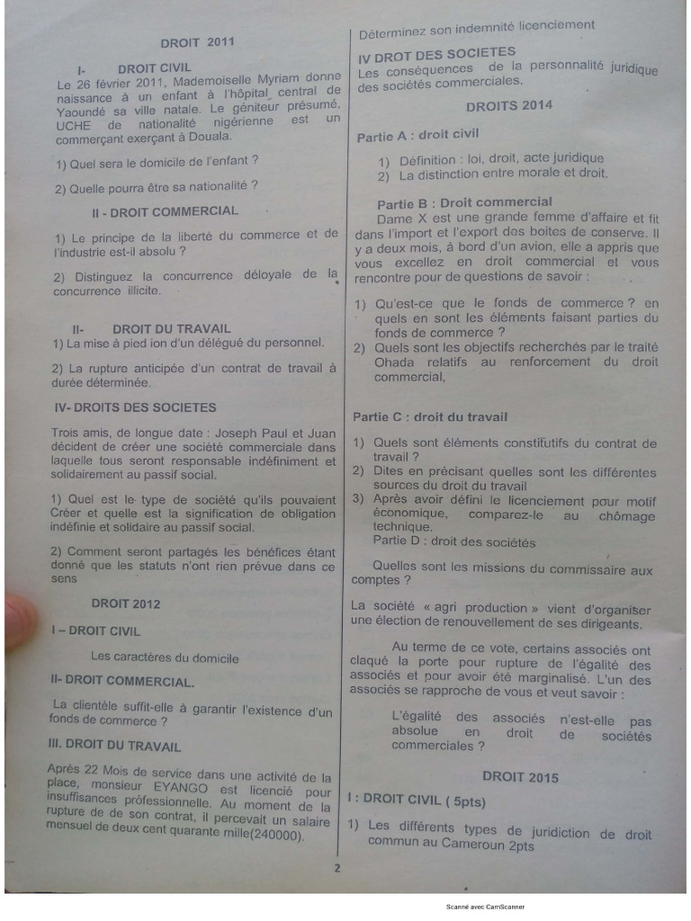 Sujets Corrections | PDF