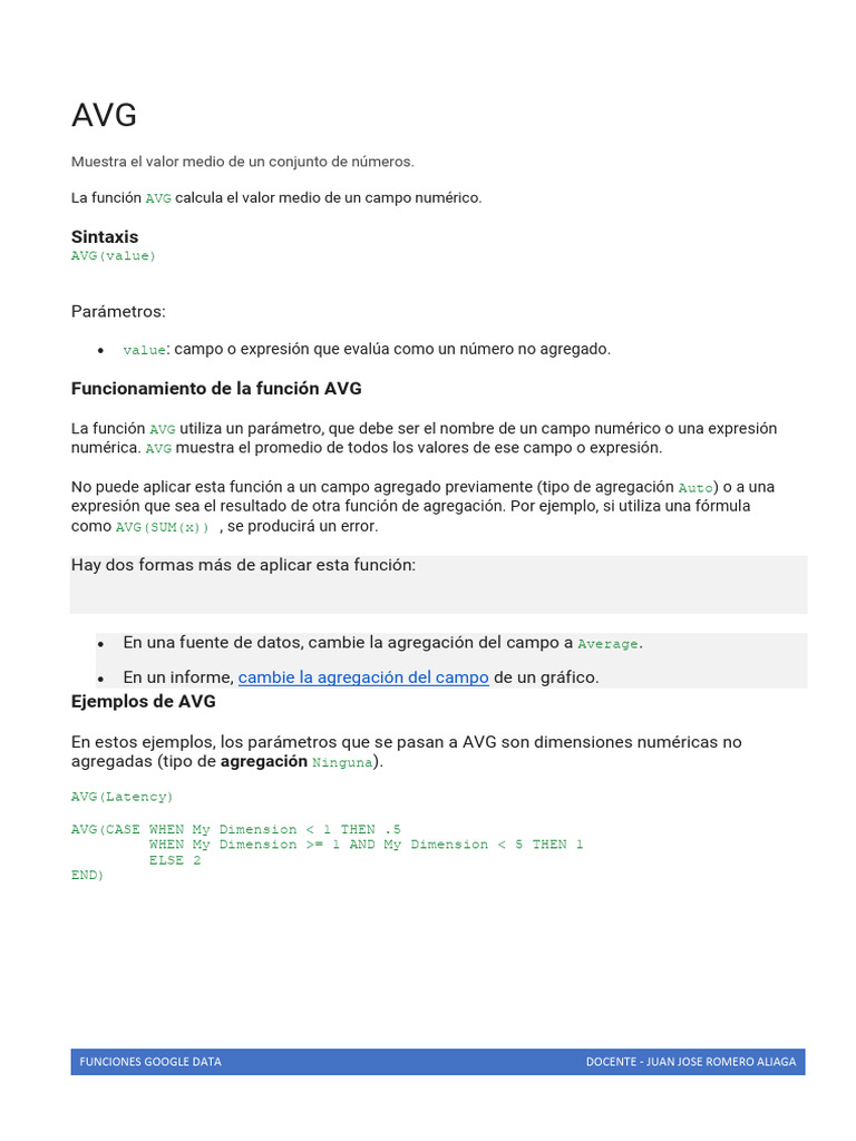Funciones Google Data | PDF