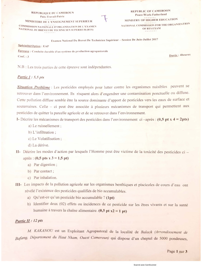 Épreuve BTS 2017 Et 2022 | PDF