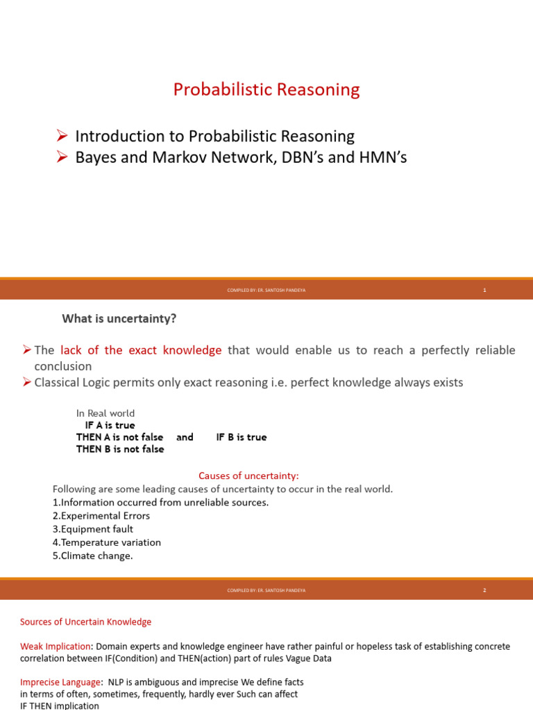 5 Probabilistic Reasoning | PDF | Bayesian Network | Statistical Theory