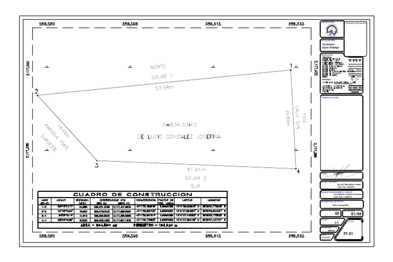 Plano Topográfico de Ocotepec Apan | PDF