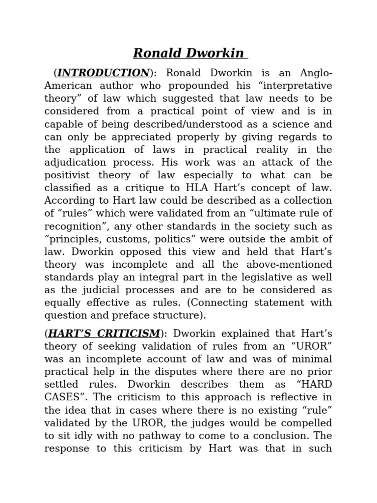 Ronald Dworkin | PDF | Justice | Crime & Violence