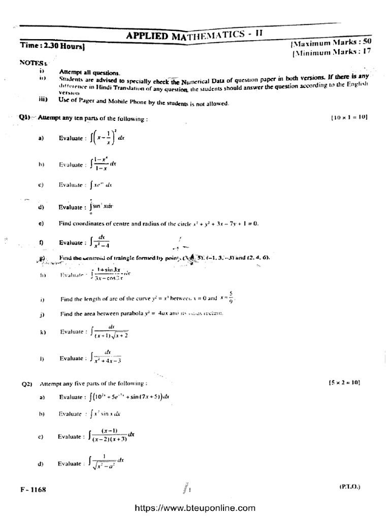 All 2 Sem Applied Mathematics 2 2076 Jul 2023 | PDF