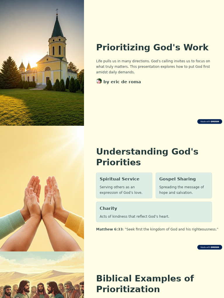 Prioritizing Gods Work | PDF