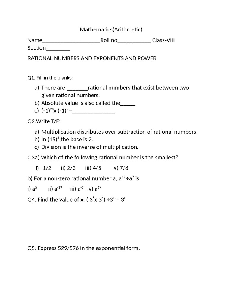 Mathematics Test 1 | PDF