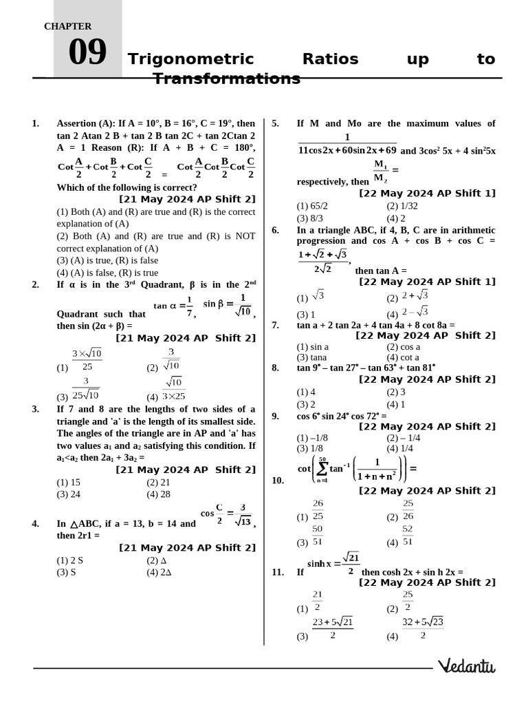 Trigonometric Ratios Up To Transformations | PDF | Trigonometric Functions | Euclidean Geometry