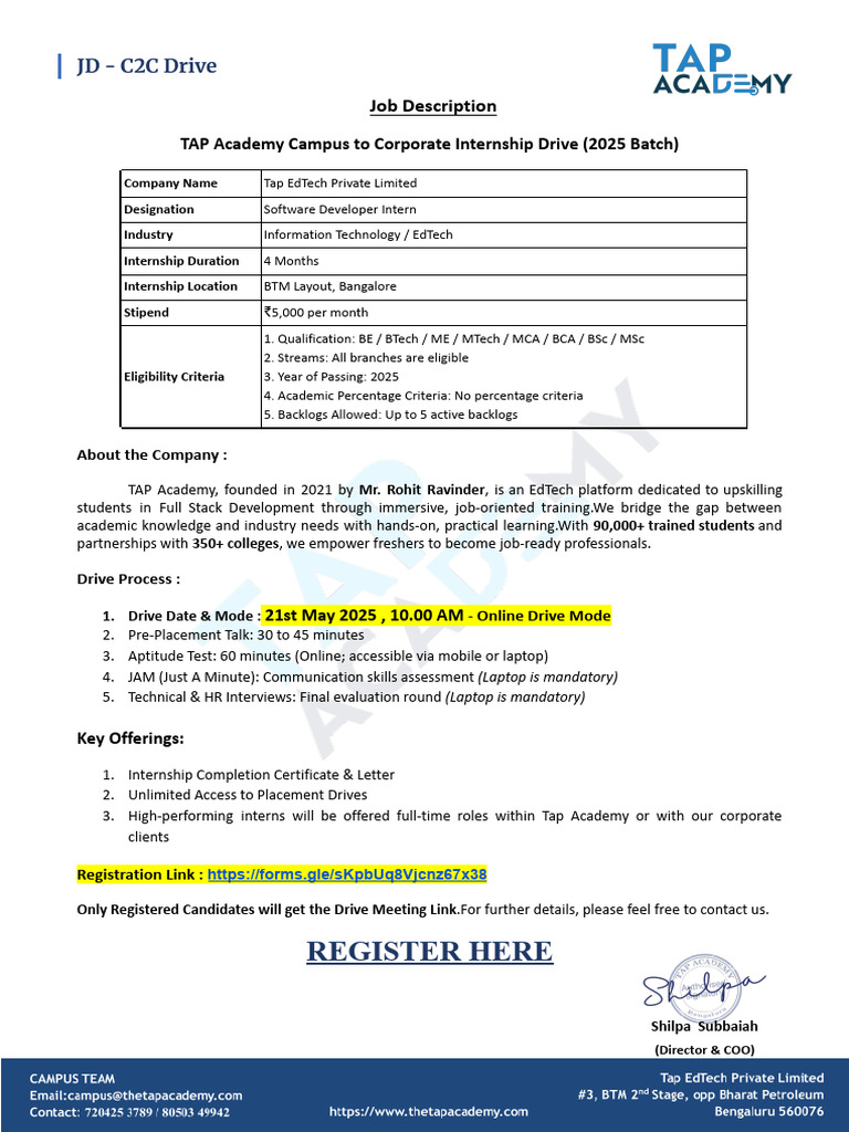 TAP - JD - Software Ip Drive 2025 | PDF
