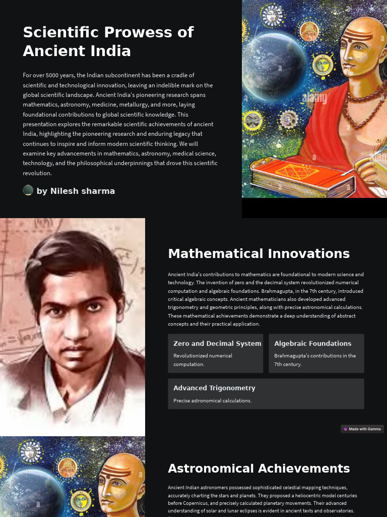 Ancient Indian Scientific Achievements | PDF | Science | Astronomy