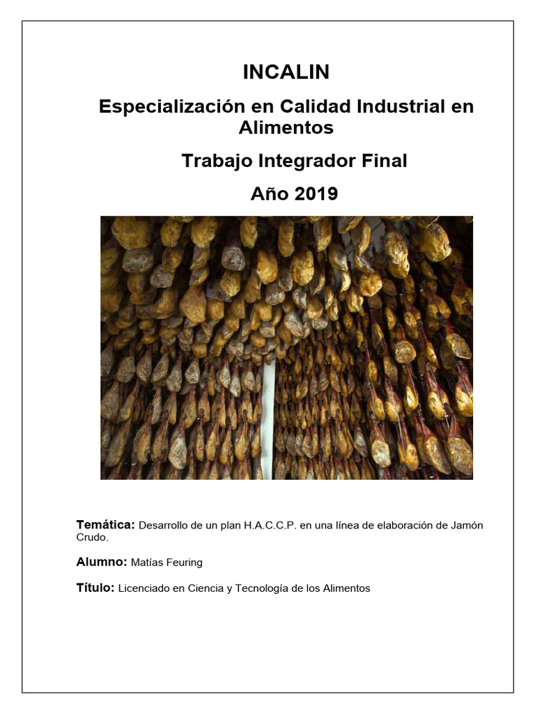 Feuring Matías | PDF | Análisis de Riesgo y Puntos Críticos de Control ...