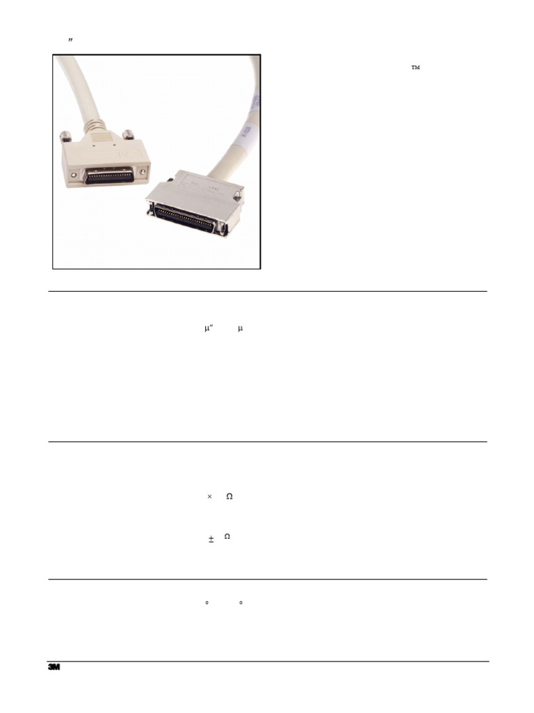 3m TM MDR Cable Assy 050 Hispeed Video Data Trans Ts2102 | PDF | Materials