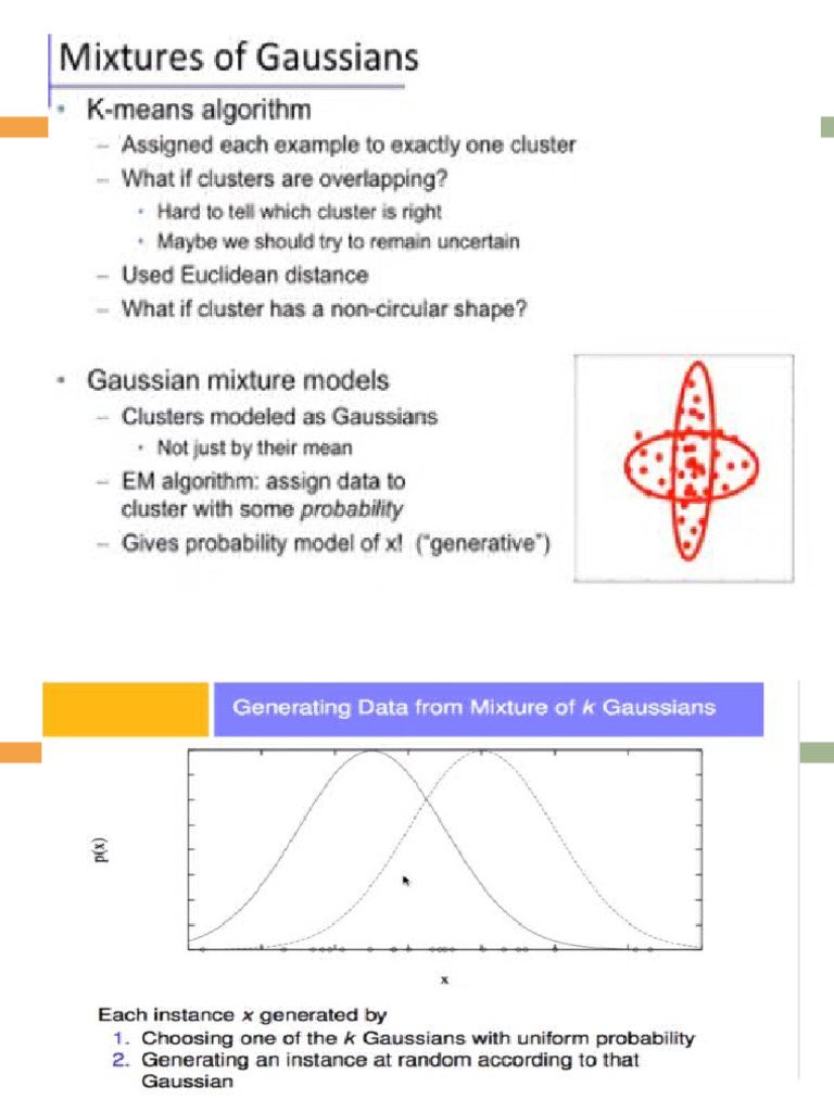 UNIT-IV - Gaussian Mixture and EM | PDF
