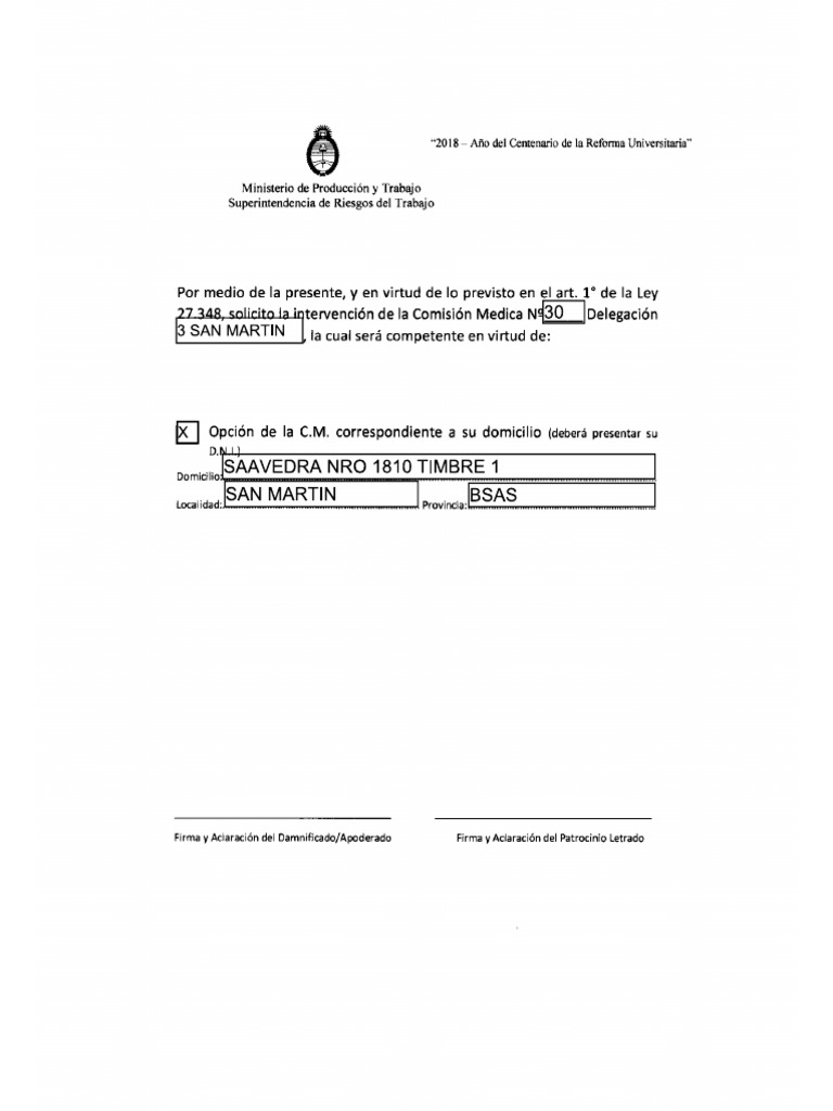 Formulario Opcion CM | PDF