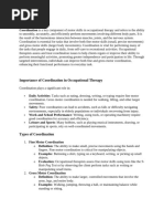 Occupational Therapy Evaluation Report | PDF