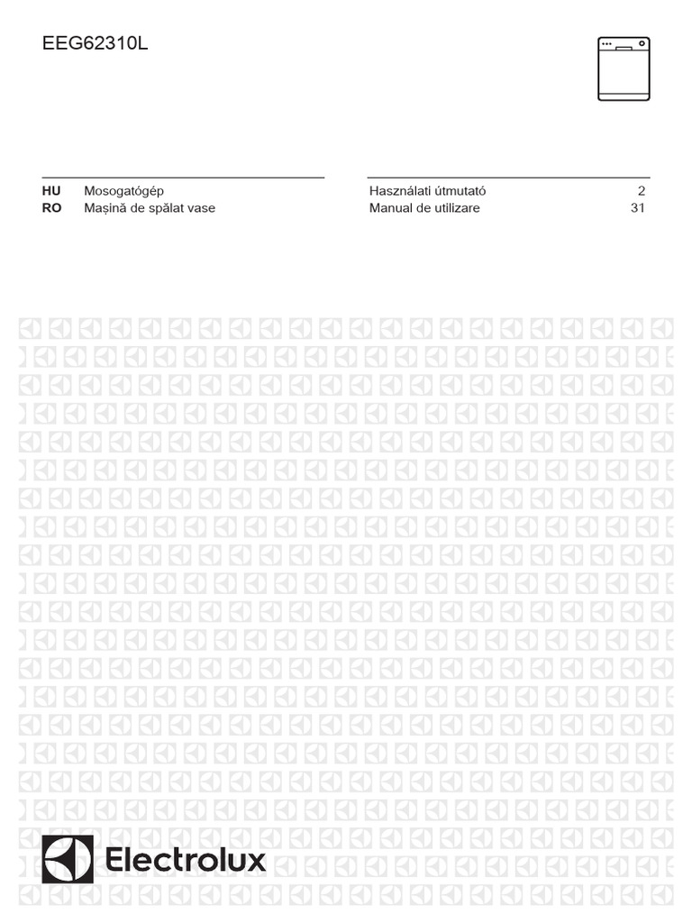 Manual de Utilizare Masina de Spalat Vase Electrolux | PDF
