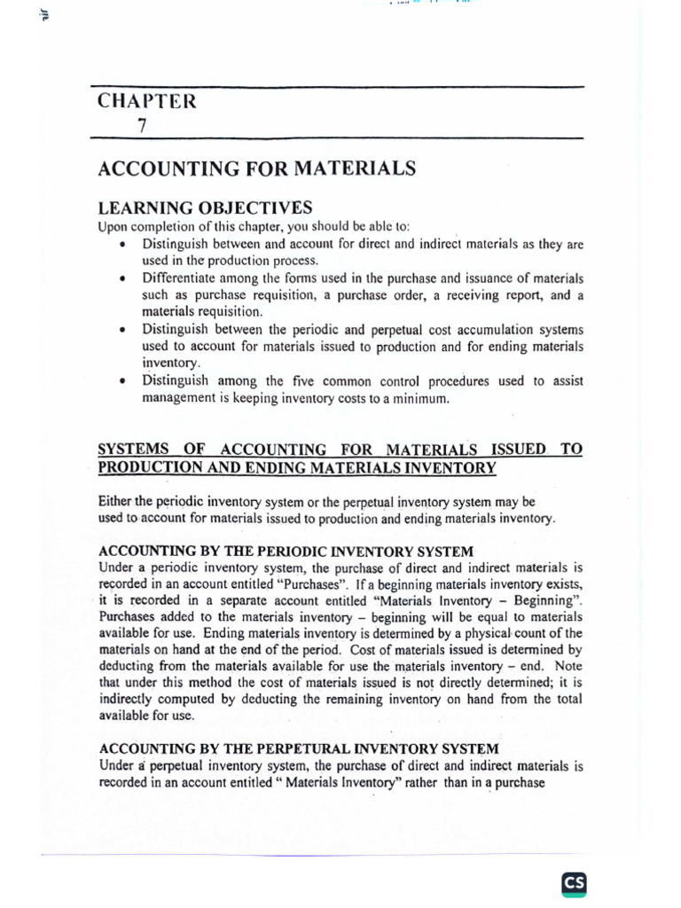 Accounting For Materials | PDF
