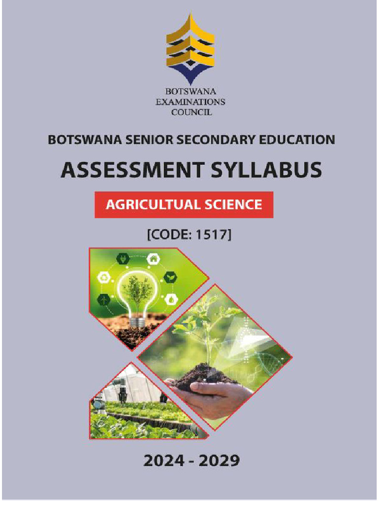 Agricultural Science Syllabus Overview | PDF | Educational Assessment ...