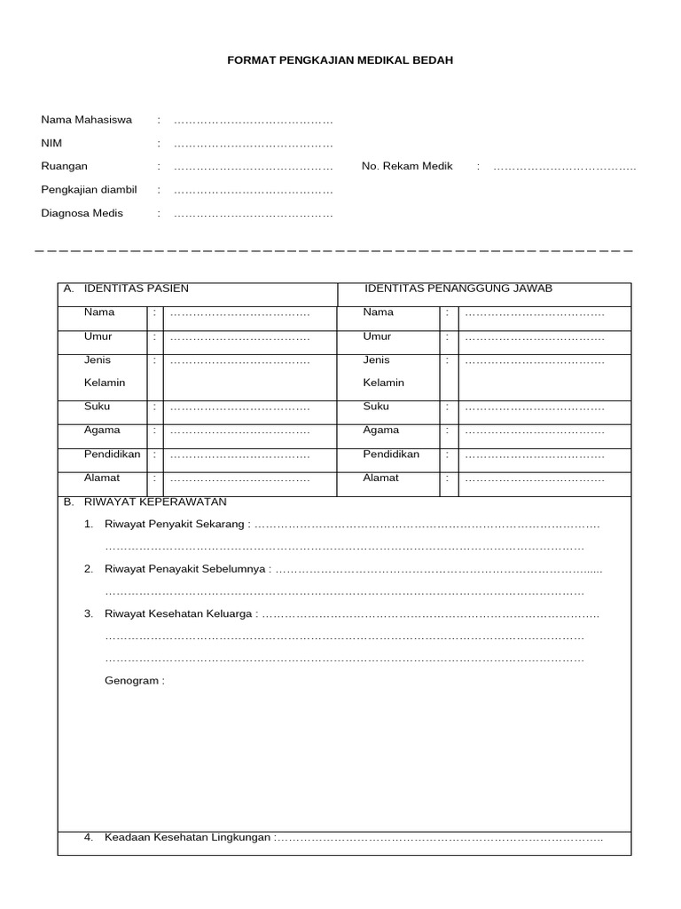 Format Pengkajian KMB NEW | PDF