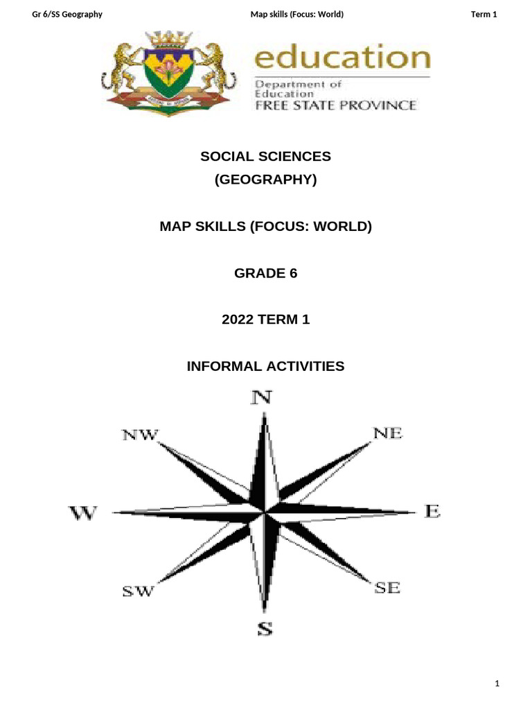 Grade 6 World Map Skills Guide | PDF | Latitude | Longitude