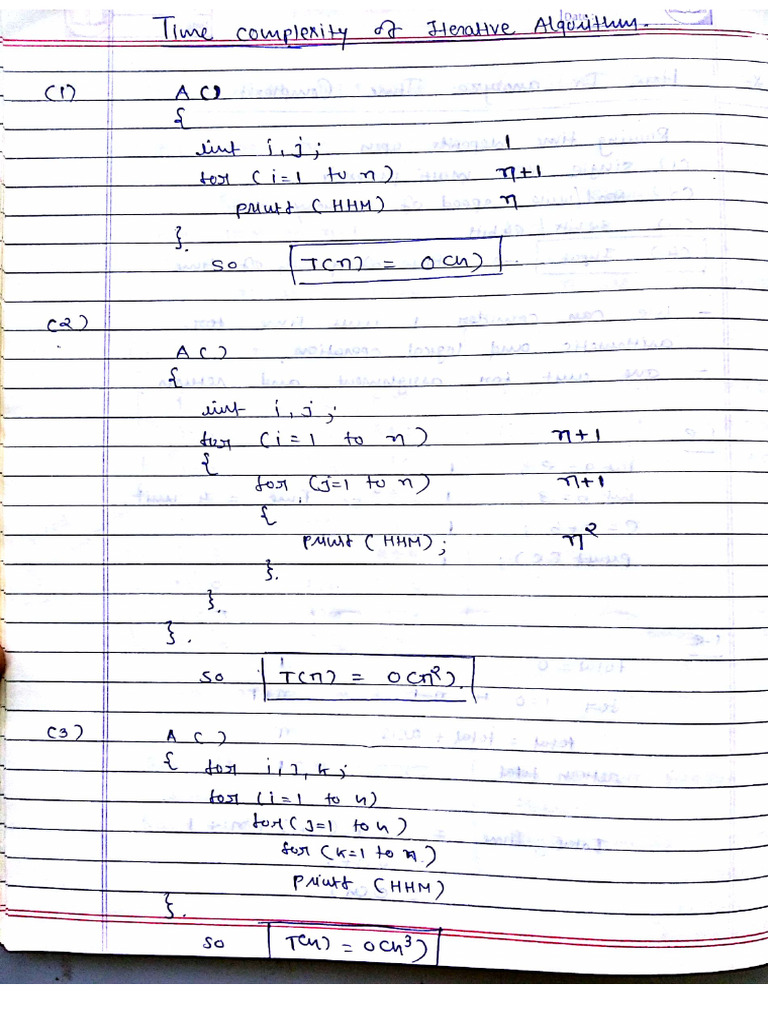 Time Complexity of Iterative Algorithms | PDF